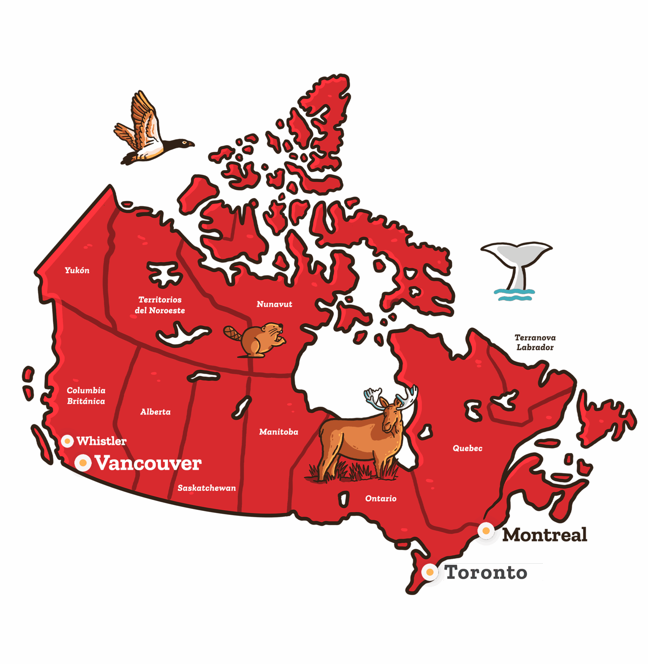 Mapa Político De Canadá En Google